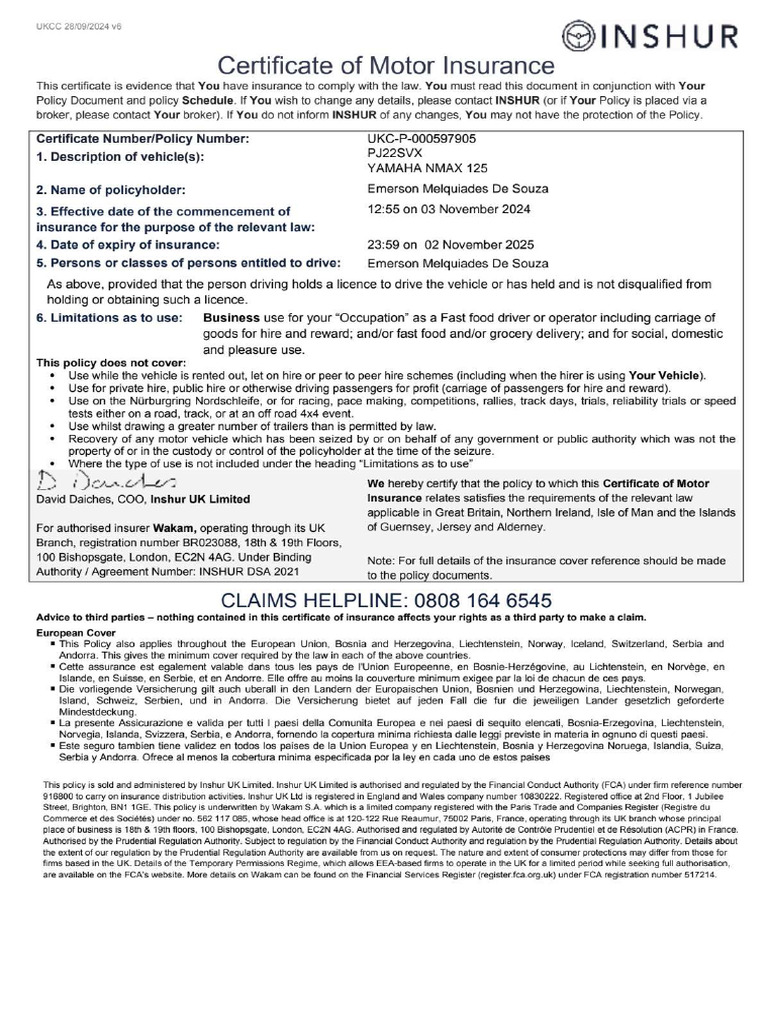 Seguro Emerson | PDF