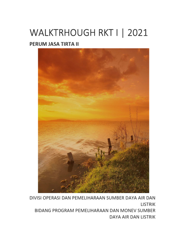 Laporan Walkthrough RKT I 2021 | PDF | Sains & Matematika | Teknologi & Rekayasa