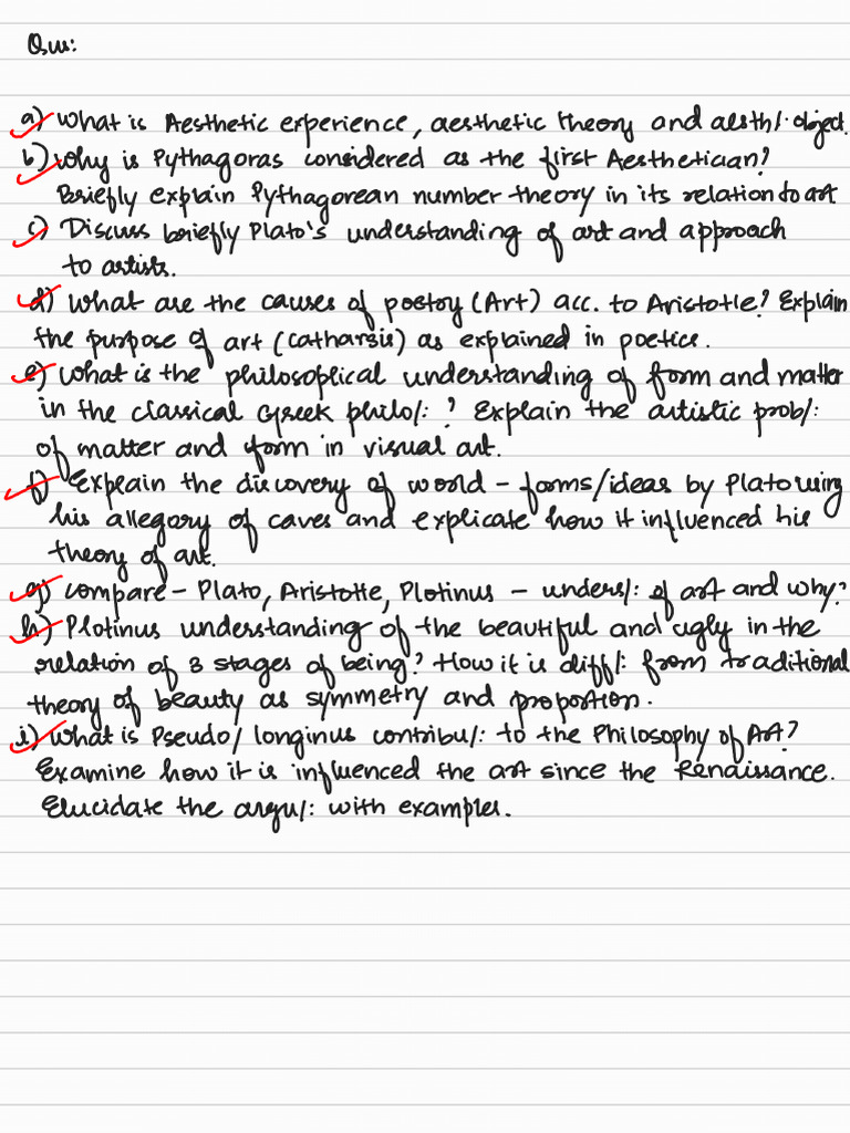 Exam Notes Art | PDF