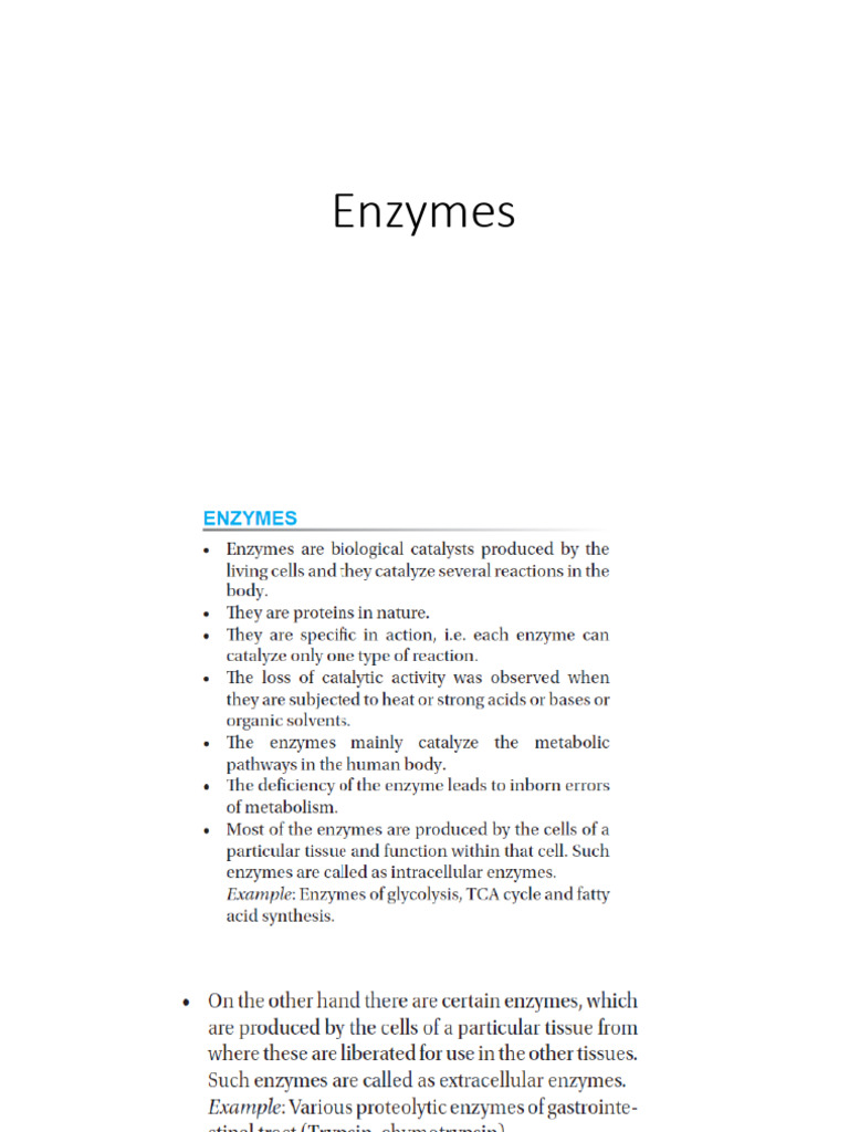 Enzymes | PDF