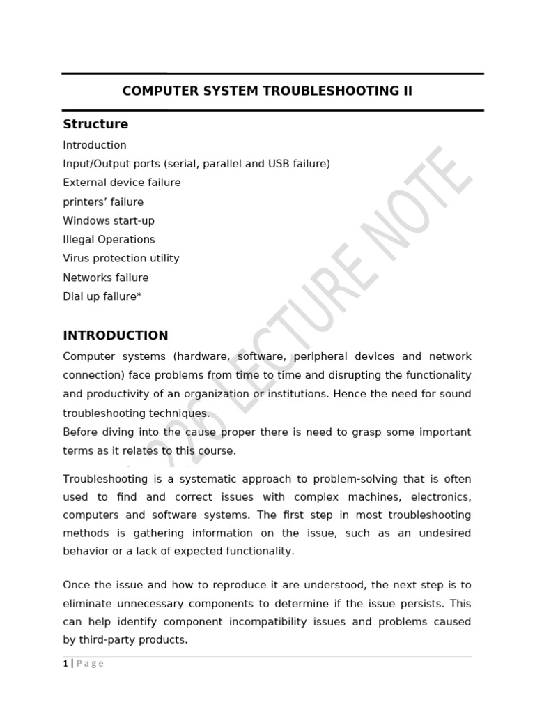 Computer System Troubleshooting Ii | PDF | Booting | Computer Virus