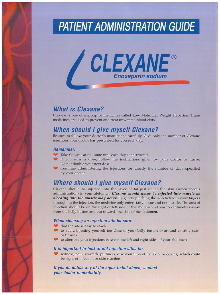 Patient Guide - Clexane | PDF