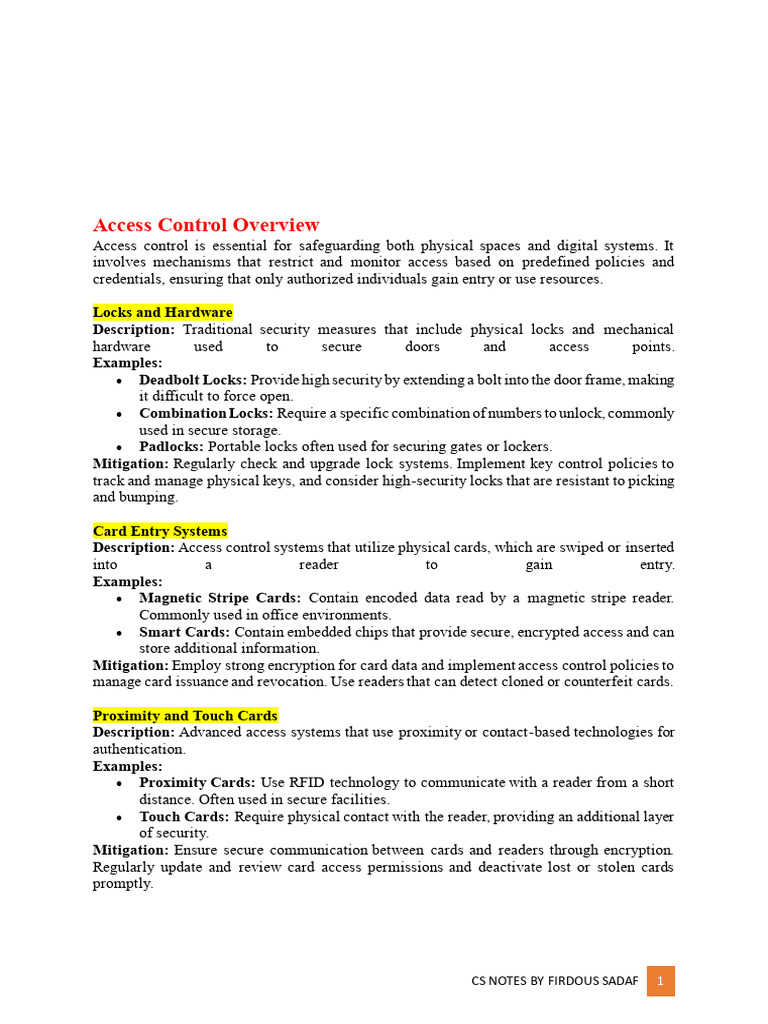 Notes Unit 3 Computer Security Pdf Computer Security Security