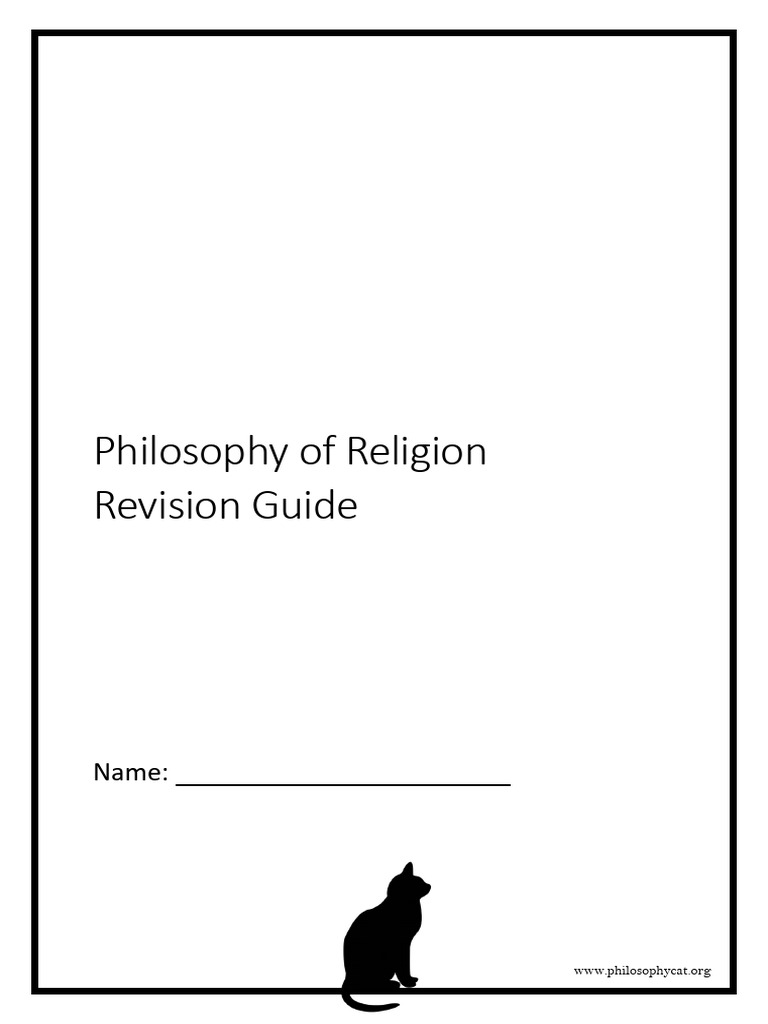 Philosophy of Religion Revision Guide | PDF | Mind | Existence