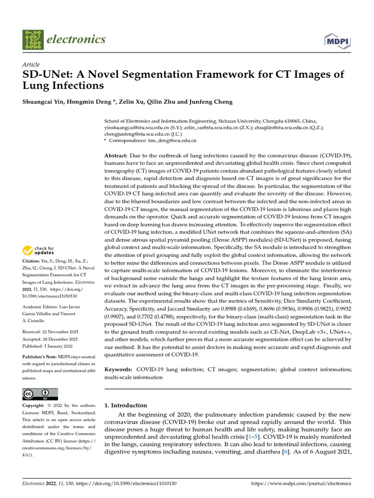 SD-UNet - A Novel Segmentation Framework For CT Images of Lung ...