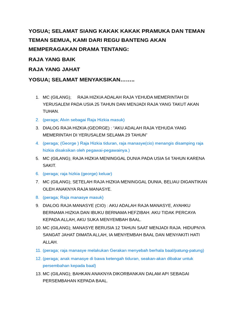 Pertobatan Raja Hizkia dan Manasye | PDF