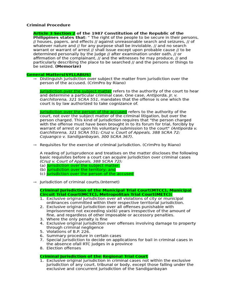 CrimPro | PDF | Search And Seizure | Search Warrant