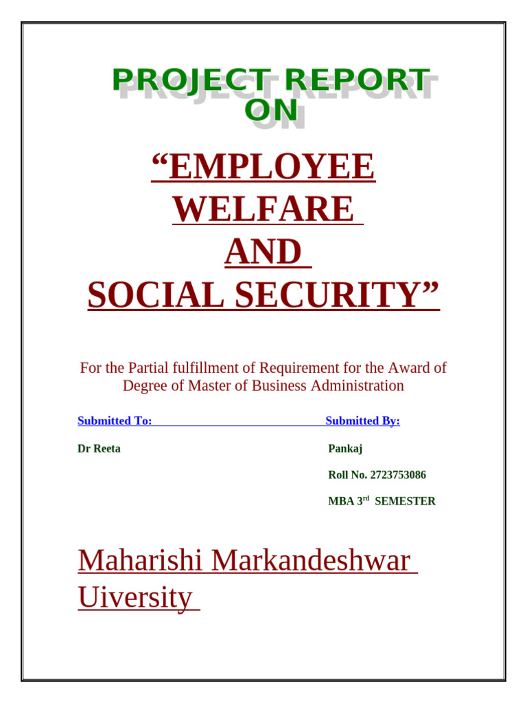 Employee Welfare in Textile Industry | PDF | Employment | Salary