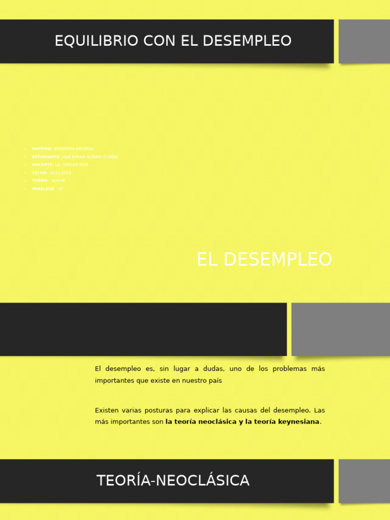 Equilibrio Con El Desempleo | PDF | Economía laboral | Desempleo