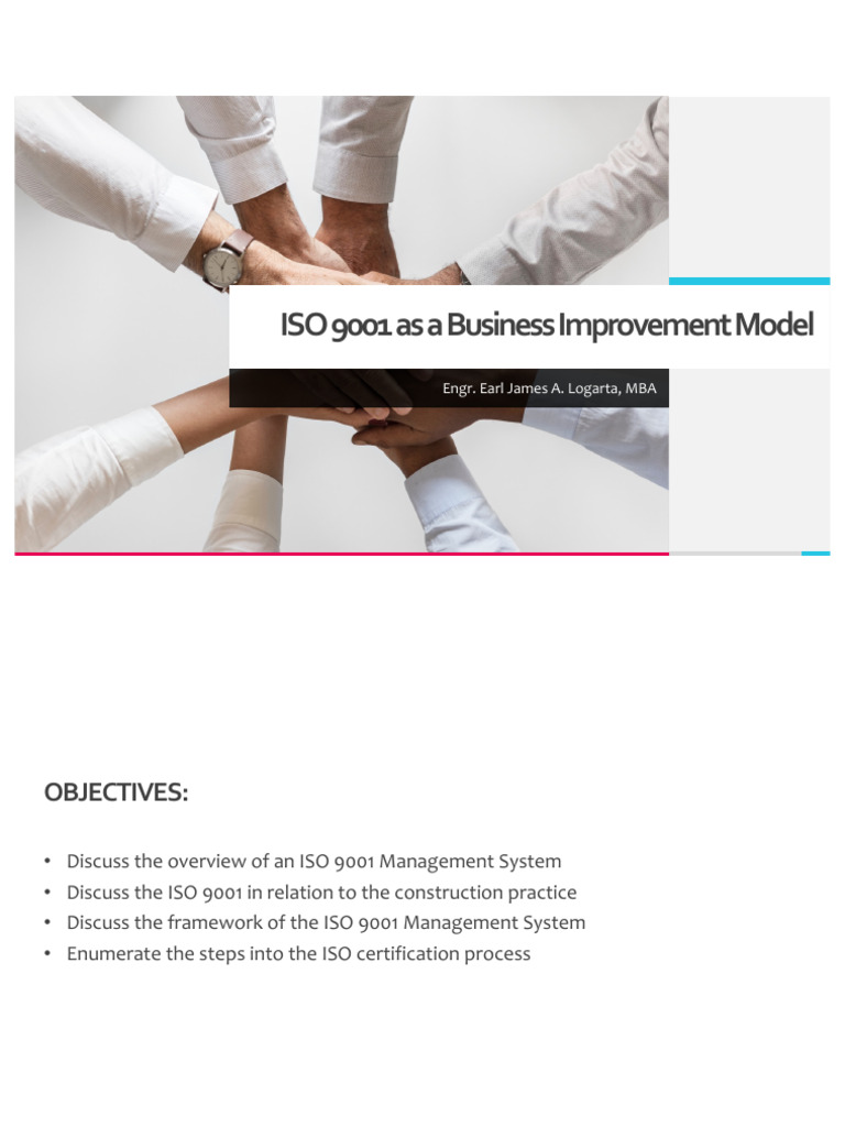 ISO 9001 by Engr. Earl James Logarta | PDF | Audit | Leadership