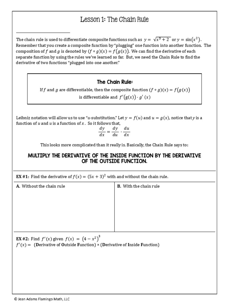AP Calc 3.1 Guided Notes | PDF | Derivative | Function (Mathematics)