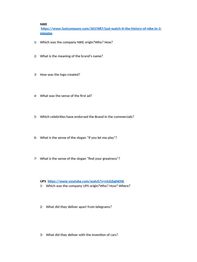 Video Company Worksheet | PDF