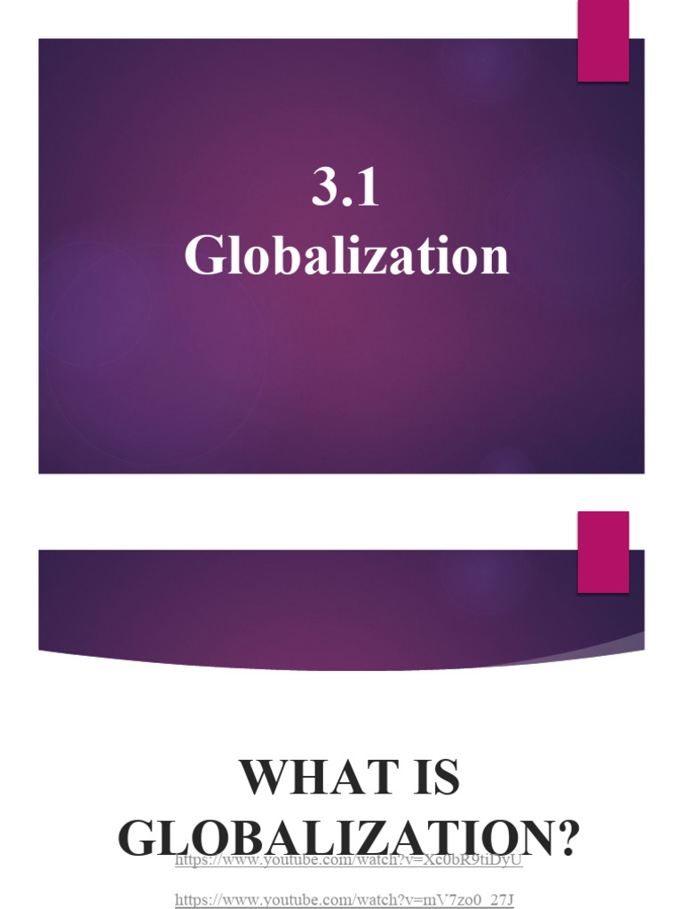THS Globalization Powerpoint | PDF | Tourism | Fair Trade