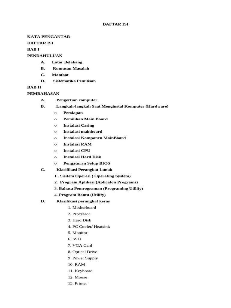 Daftar Is1 | PDF | Seni | Teknologi & Rekayasa