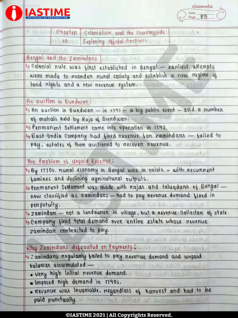 NCERT History Class 12 Part-3 (Chapter-10) by ©IASTIME | PDF | British ...