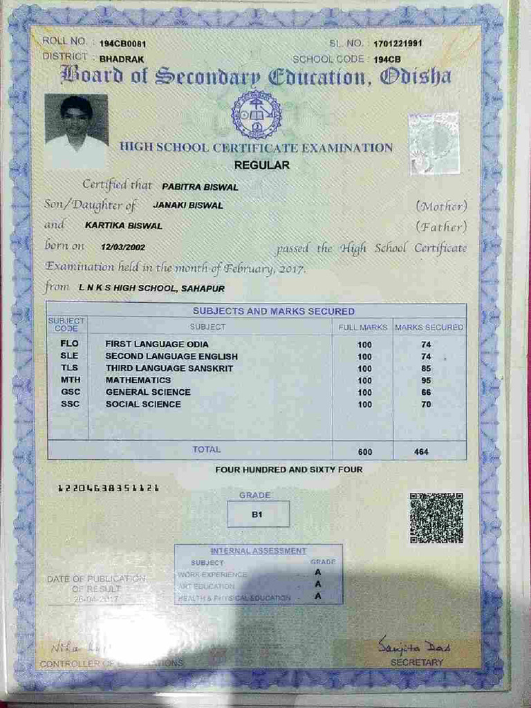 Pabitra Matriculation | PDF