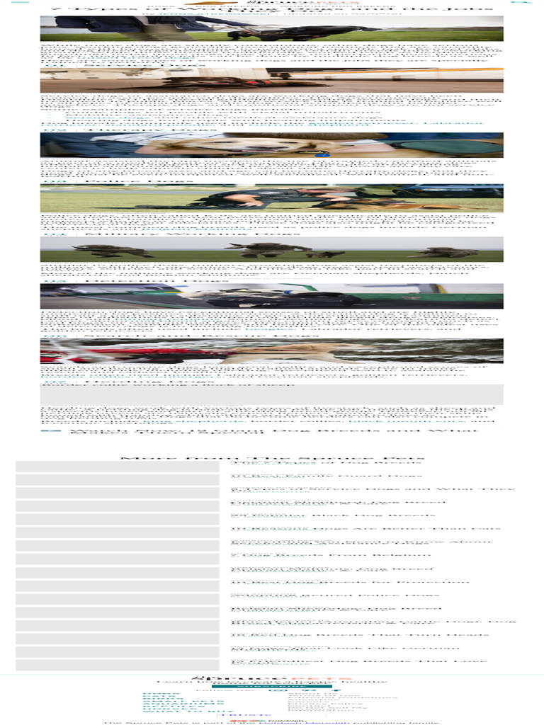 7 Types of Working Dogs and The Jobs They Do | PDF | Herding Dogs | Dogs