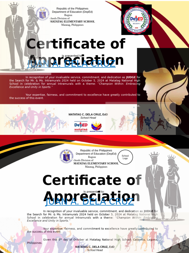 Certificate of Appreciation for Judges | PDF | Philippines