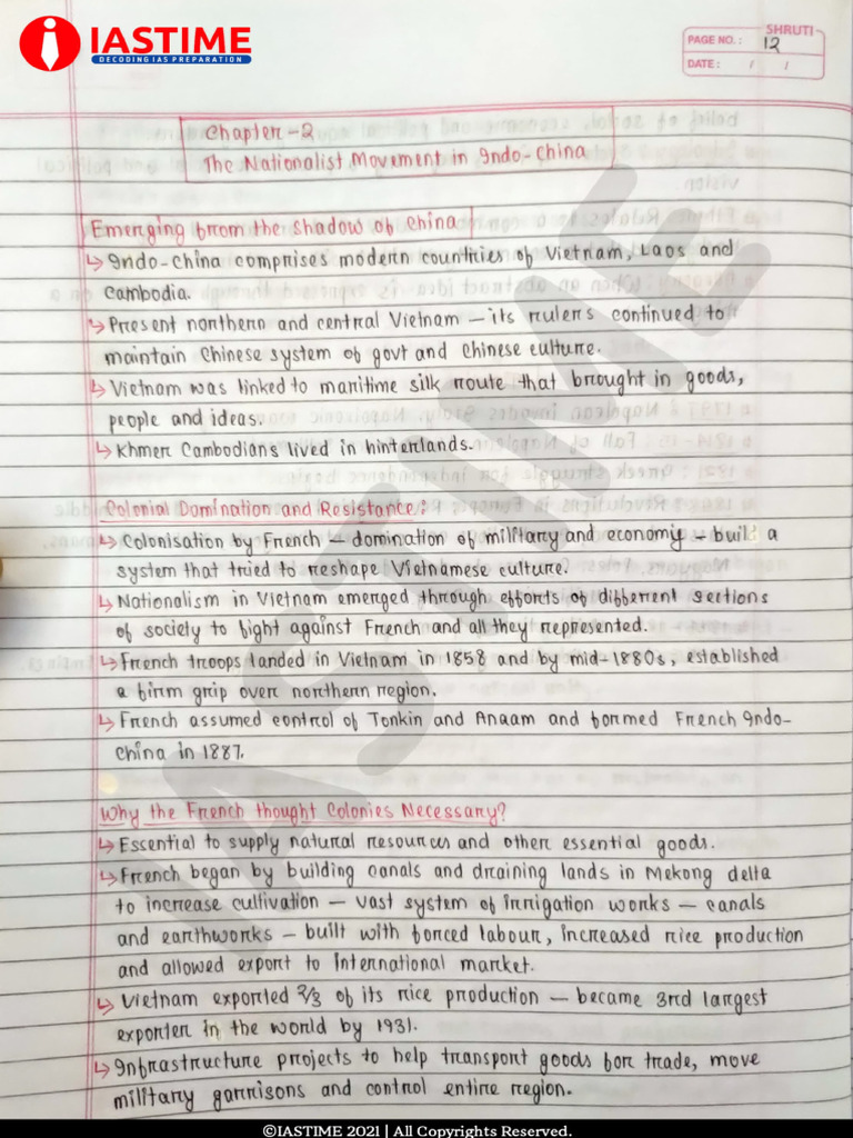 NCERT History Class 10 (Chapter-2) by ©IASTIME | PDF | Vietnam ...