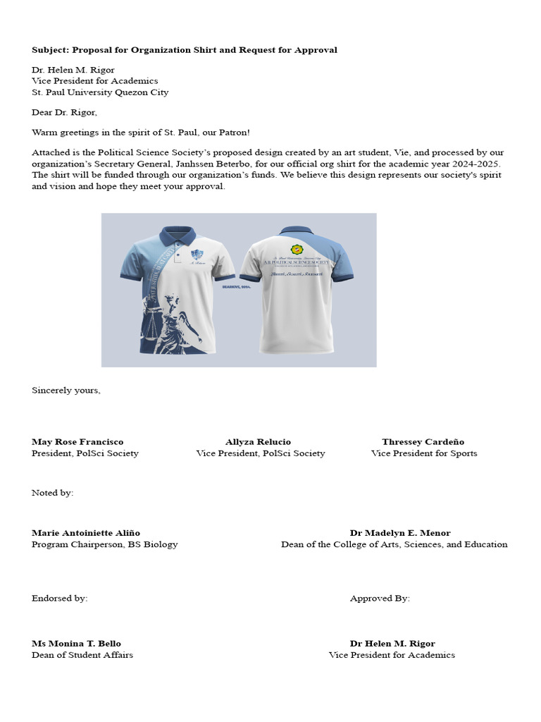 ABPS Society - Org Shirt Proposal | PDF