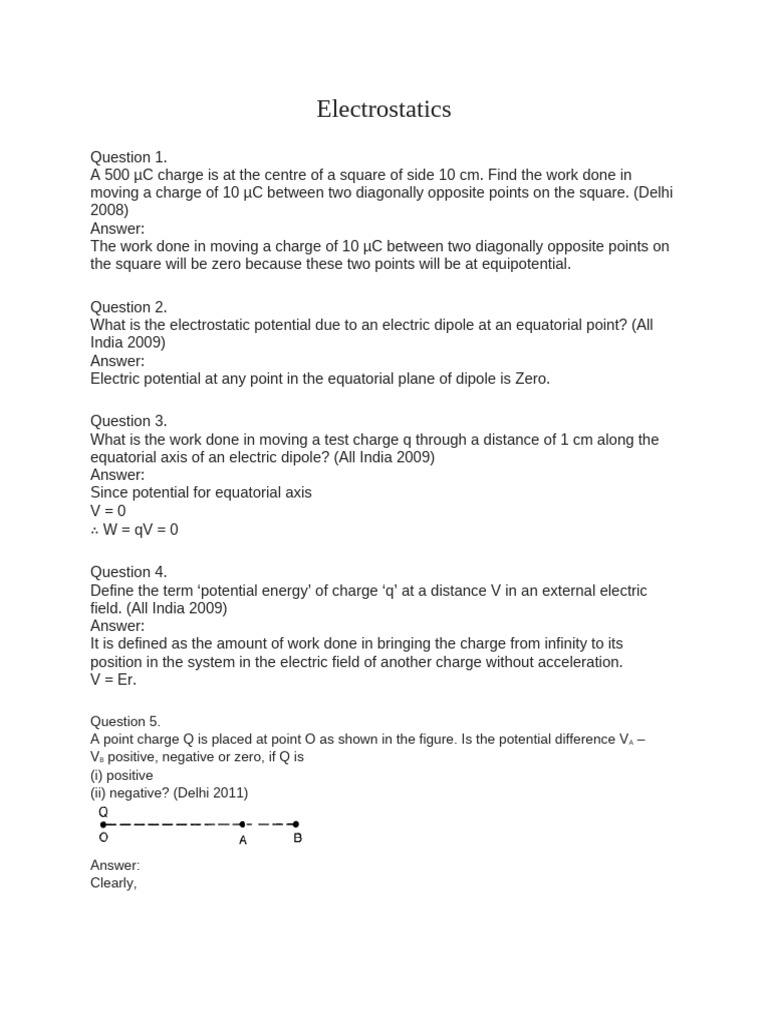 Electrostatics | PDF | Capacitance | Capacitor
