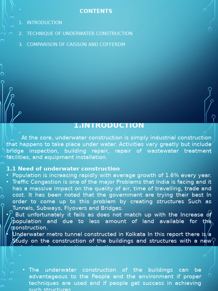 Underwater Construction Techniques and Materials | PDF | Deep ...