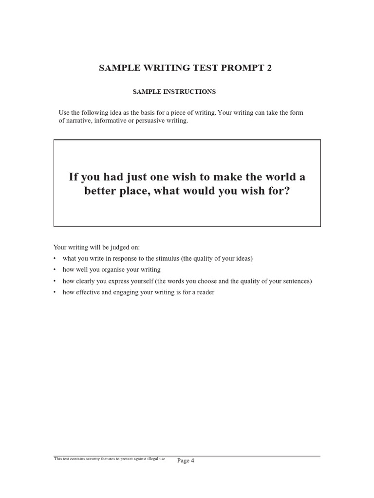 Prior 2021writing Test Instructions 3 | PDF | Science & Mathematics