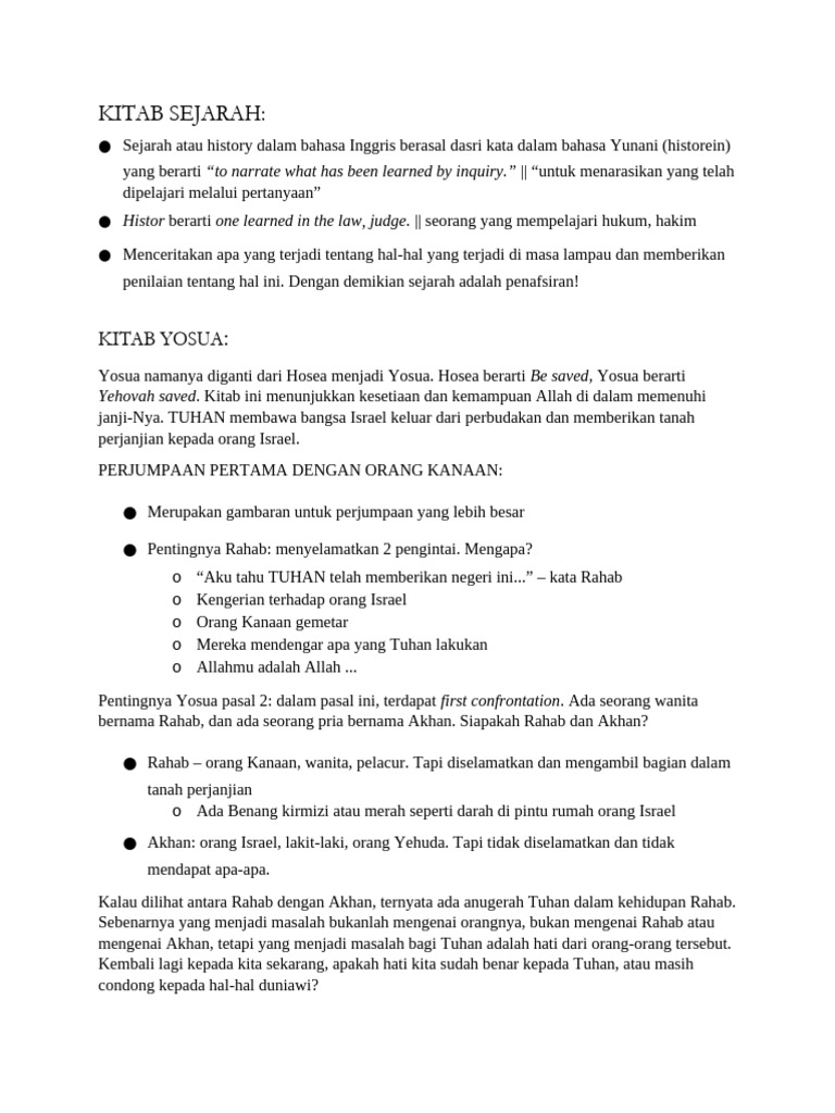 Bahan CCA Kitab Yosua - 1&2 Samuel | PDF | Agama & Spiritualitas