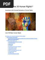 30 Basic Human Rights List | PDF | Human Rights | Rights