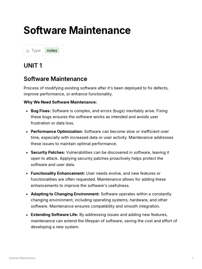 Final Software Maintenance | PDF | System | Software Bug