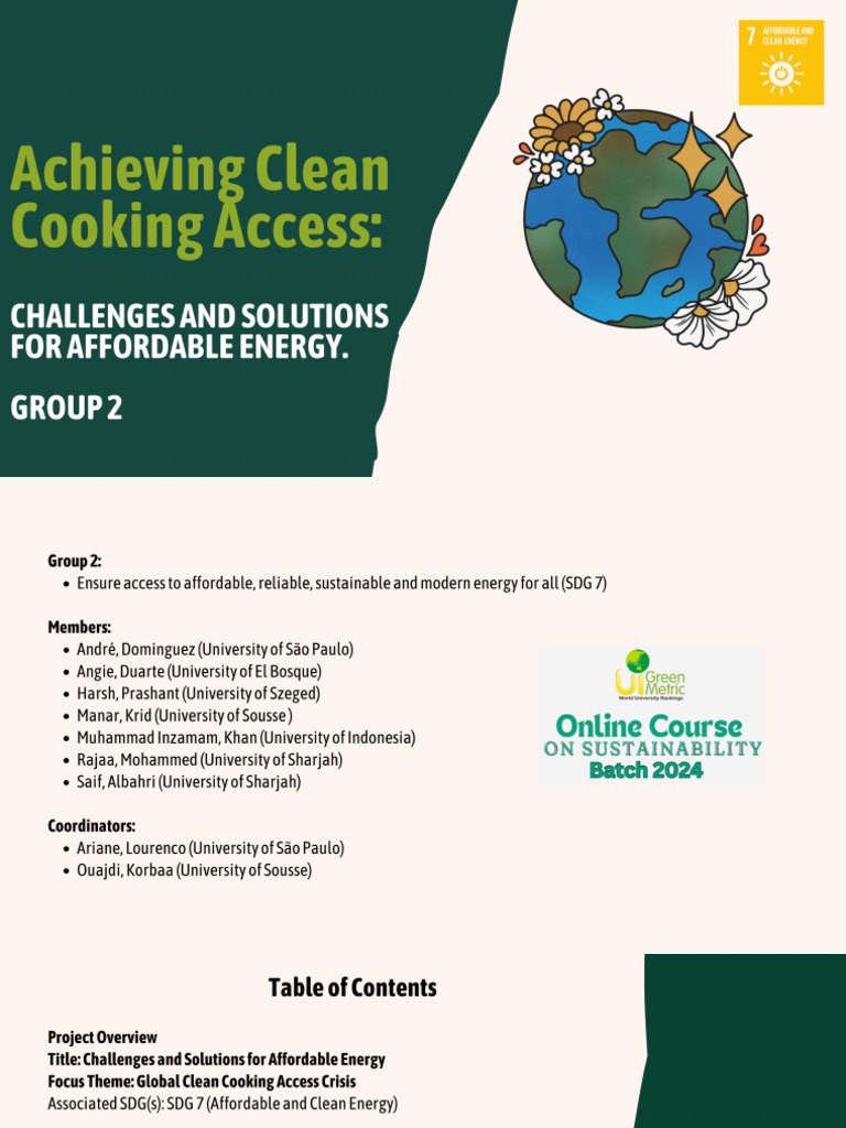 Achieving Clean Cooking Access - Group 2 - Second Presentation Session ...