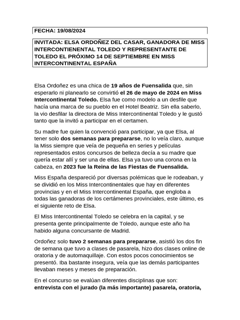 Informe Miss Elsa | PDF | Arte