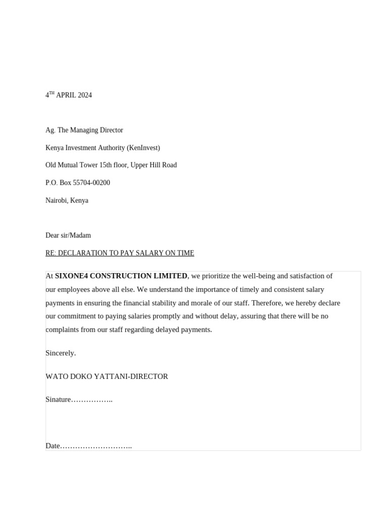 Declaration Letter | PDF