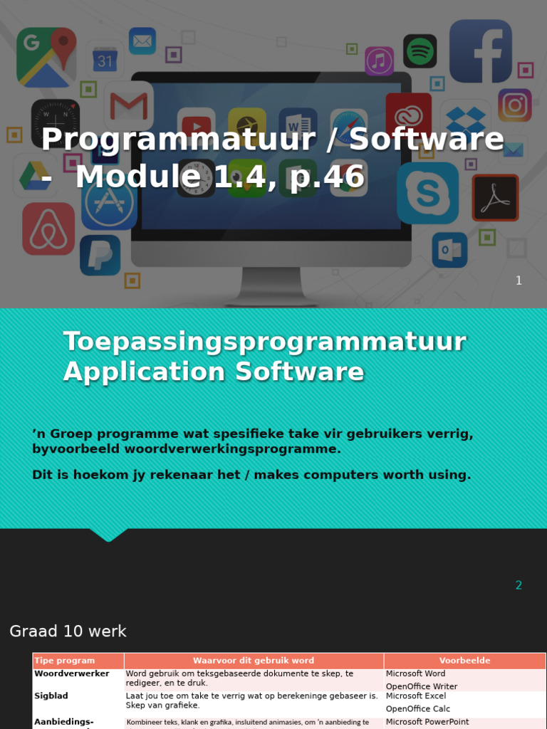 1 - 4 Programmatuur | PDF