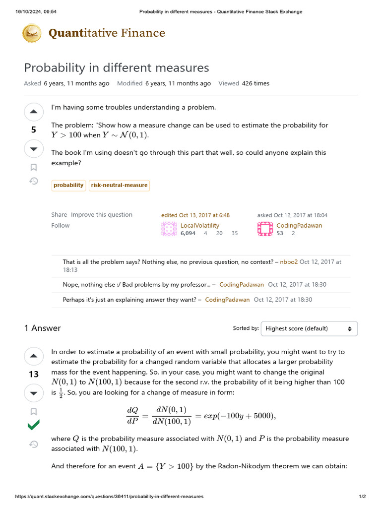 Probability in Different Measures - Quantitative Finance Stack Exchange ...