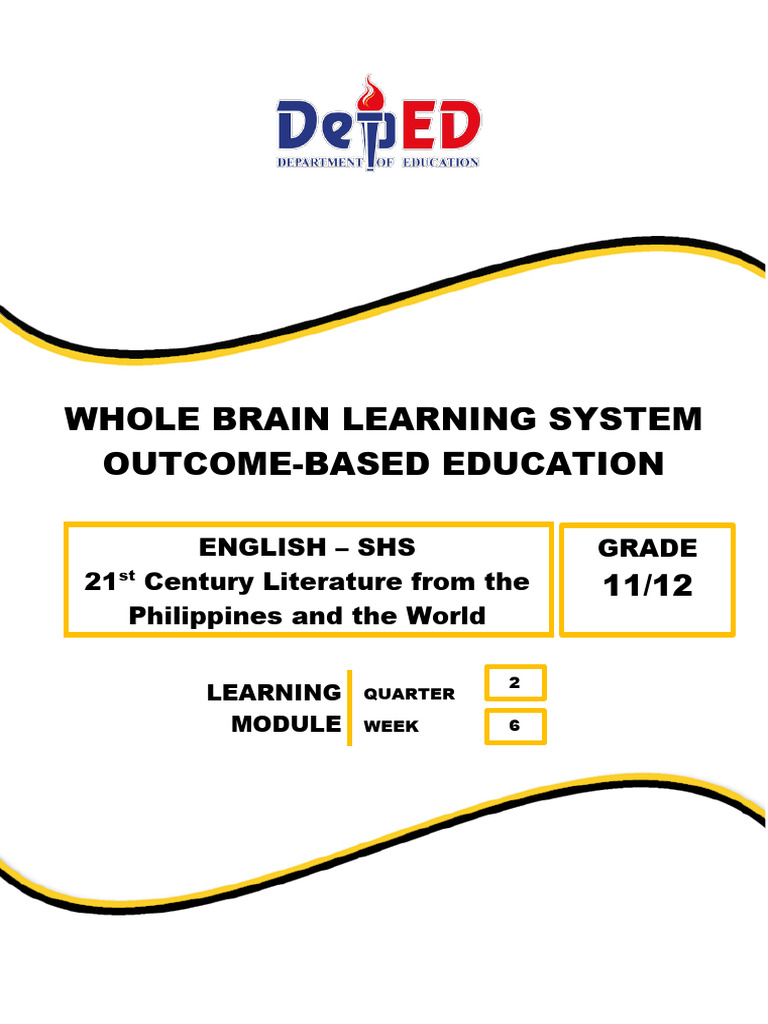 21st Century Literature Q2W6 1 | PDF | Poetry | Metre (Poetry)