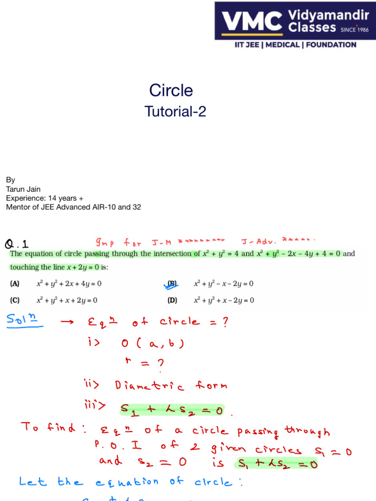Circle Tutorial 2 | PDF