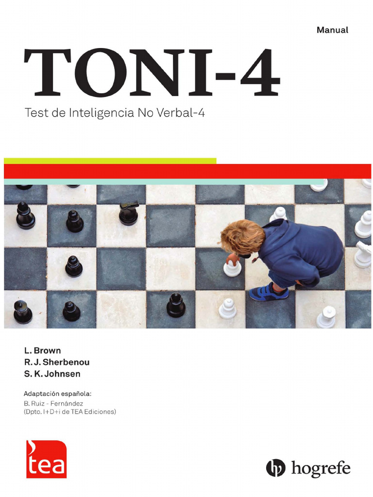 Manual del Test TONI-4 en Español | PDF | Inteligencia | Cognición