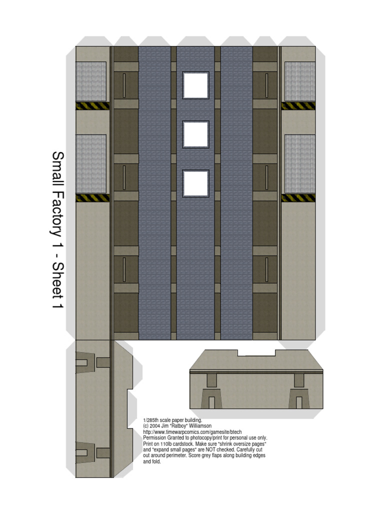 1/285 Scale Paper Factory Model | PDF
