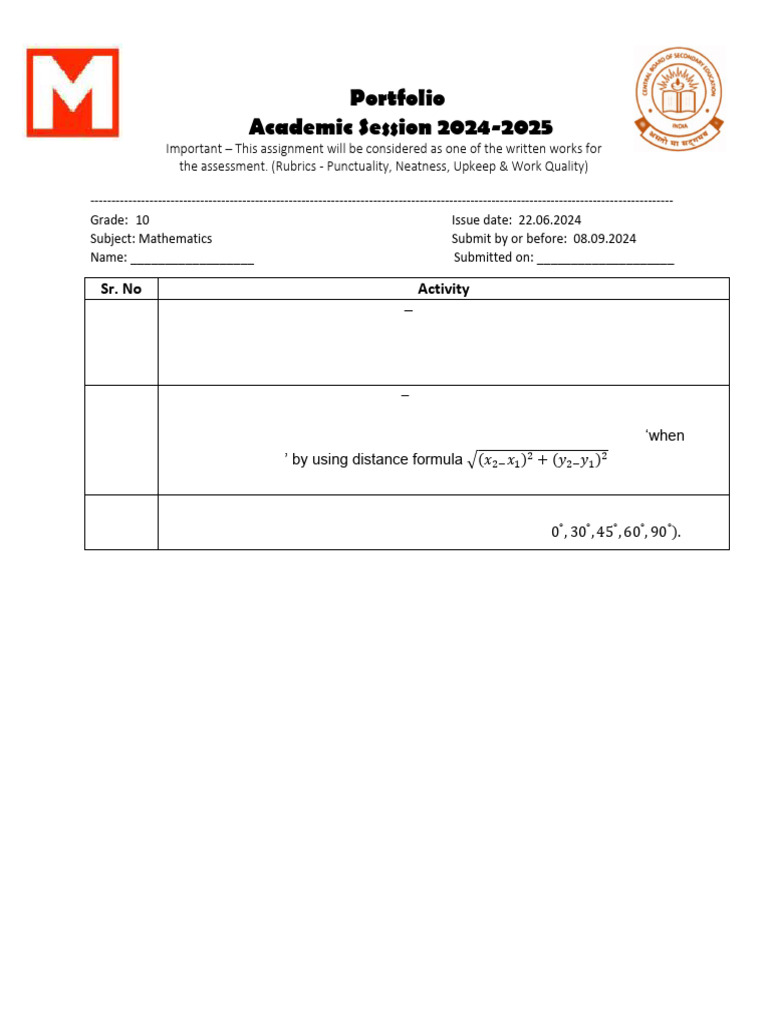 School Data DMIS Assignment 162209 Grade10 Portfolio Topic - 2024!25!2 | PDF