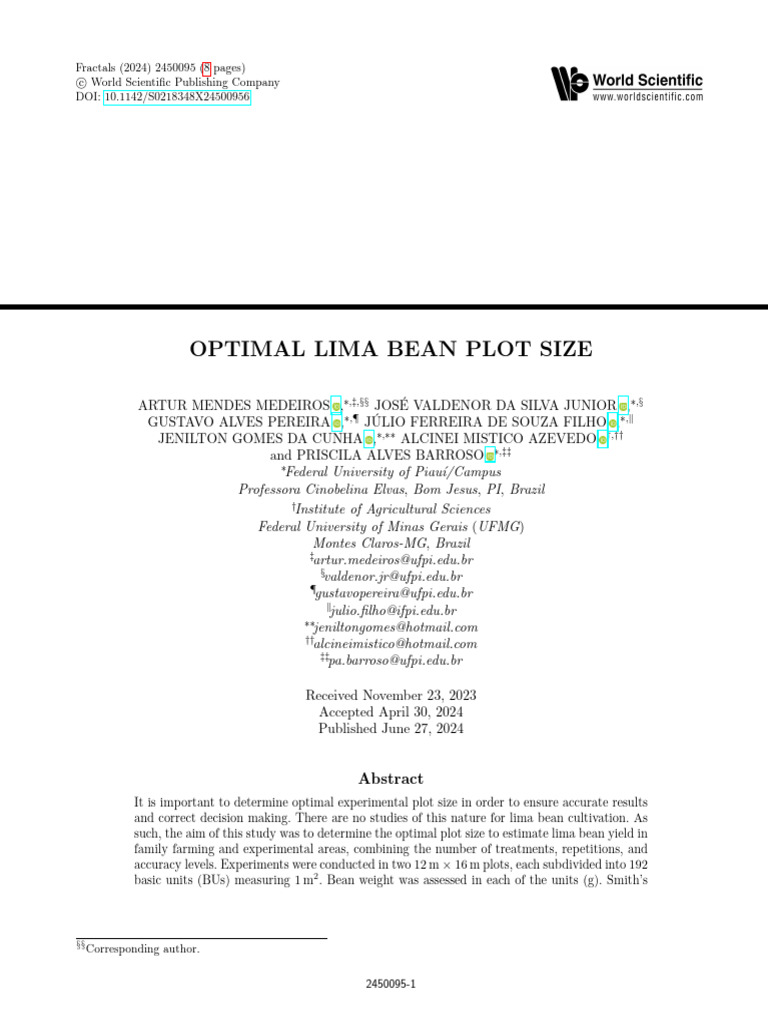 Medeiros Et Al 2024 Optimal Lima Bean Plot Size | PDF | Logarithm ...