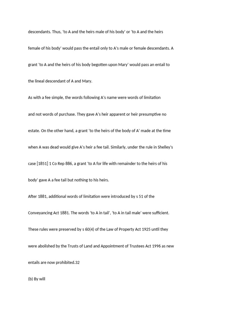 Descendants. TH-WPS Office | PDF | Fee Simple | Civil Law (Legal System)