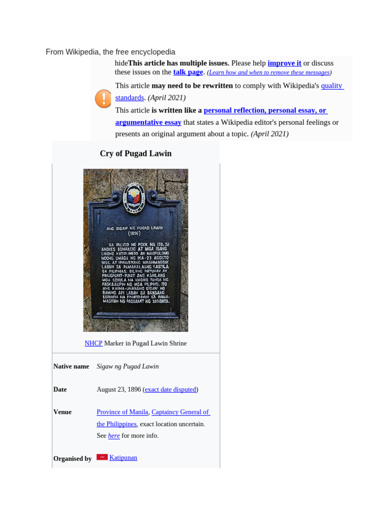 Cry-of-Balintawak | PDF | Philippines