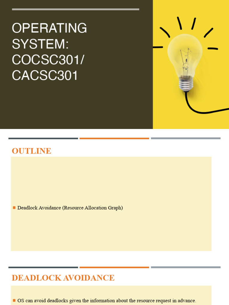Lec 16 Deadlock Avoidance - I | PDF | Mathematical Relations ...