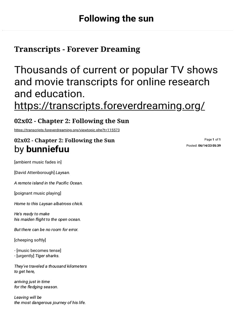 Thousands of Current or Popular TV Shows and Movie Transcripts For ...