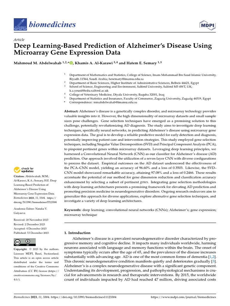 Biomedicines 11 03304 v2 | PDF | Dna Microarray | Principal Component ...