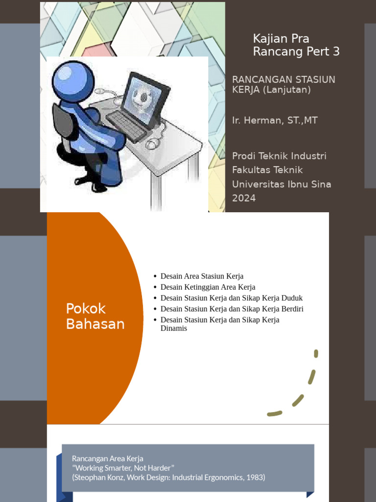 Pert 3 RANCANGAN STASIUN KERJA (LANJUTAN) | PDF