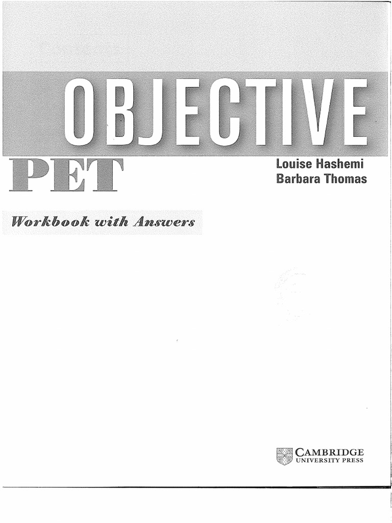 Cambridge Objective Pet (Workbook With Answers) | PDF