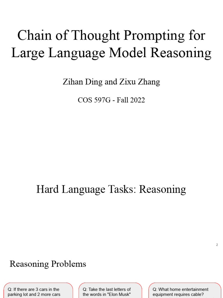 Resoning and Promping | PDF | Artificial Intelligence | Intelligence ...