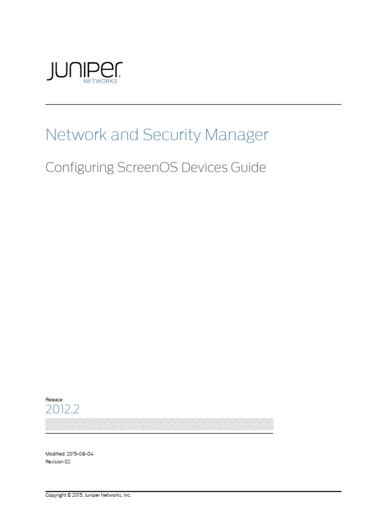 NSM Config Screenos Dev Guide | PDF | Transmission Control Protocol | Virtual Private Network